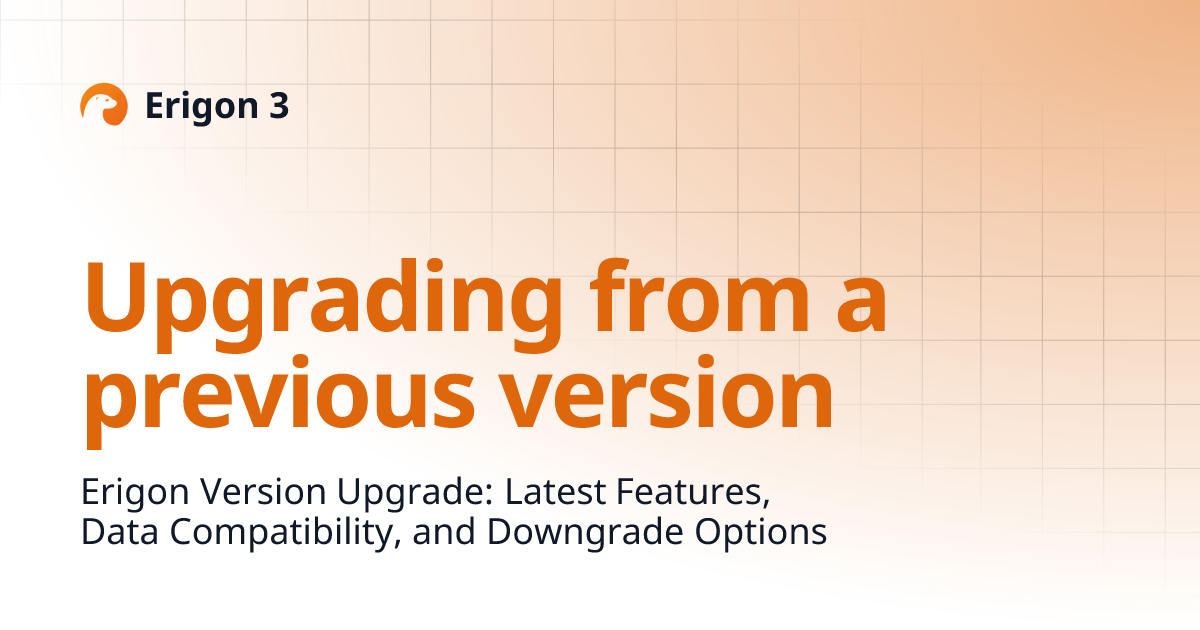 Upgrading from a previous version | Erigon 3