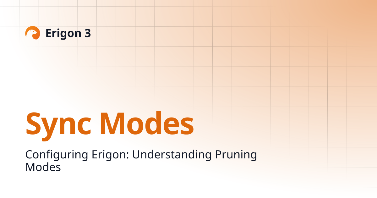 Sync Modes | Erigon 3