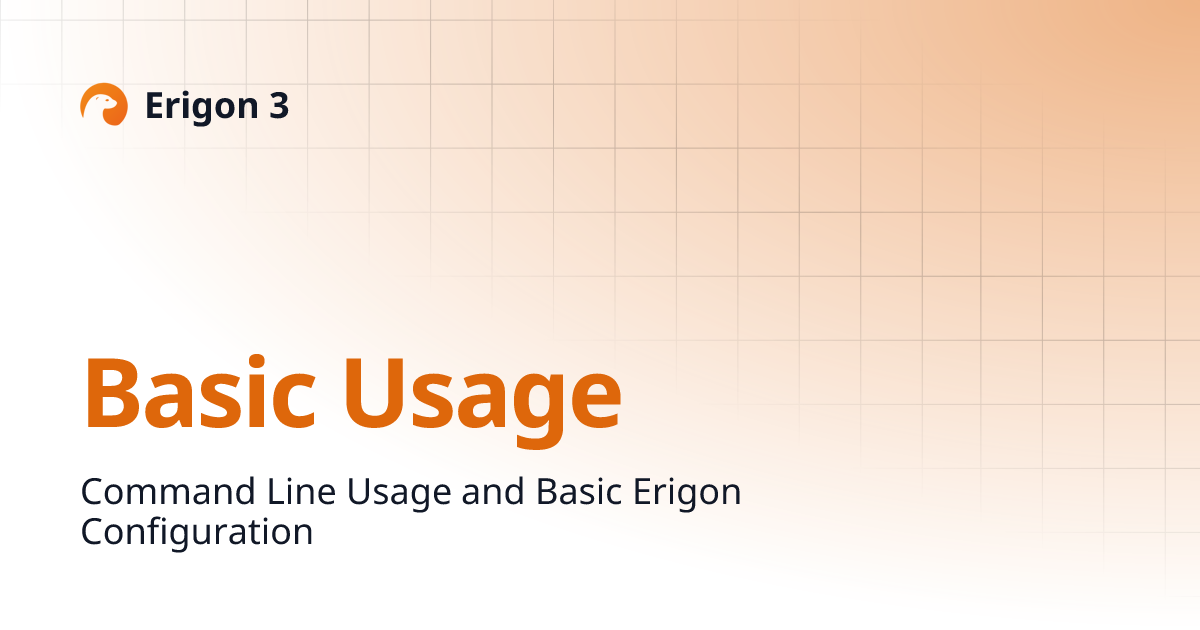 Basic Usage | Erigon 3